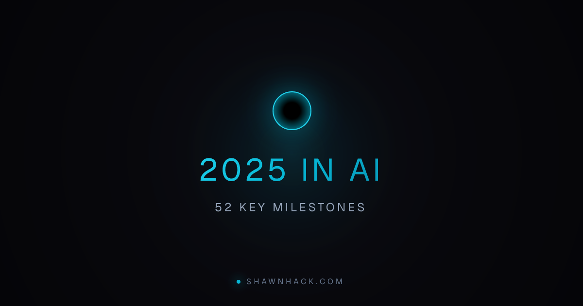 2025 in AI: 52 Key Milestones | Shawn Hack